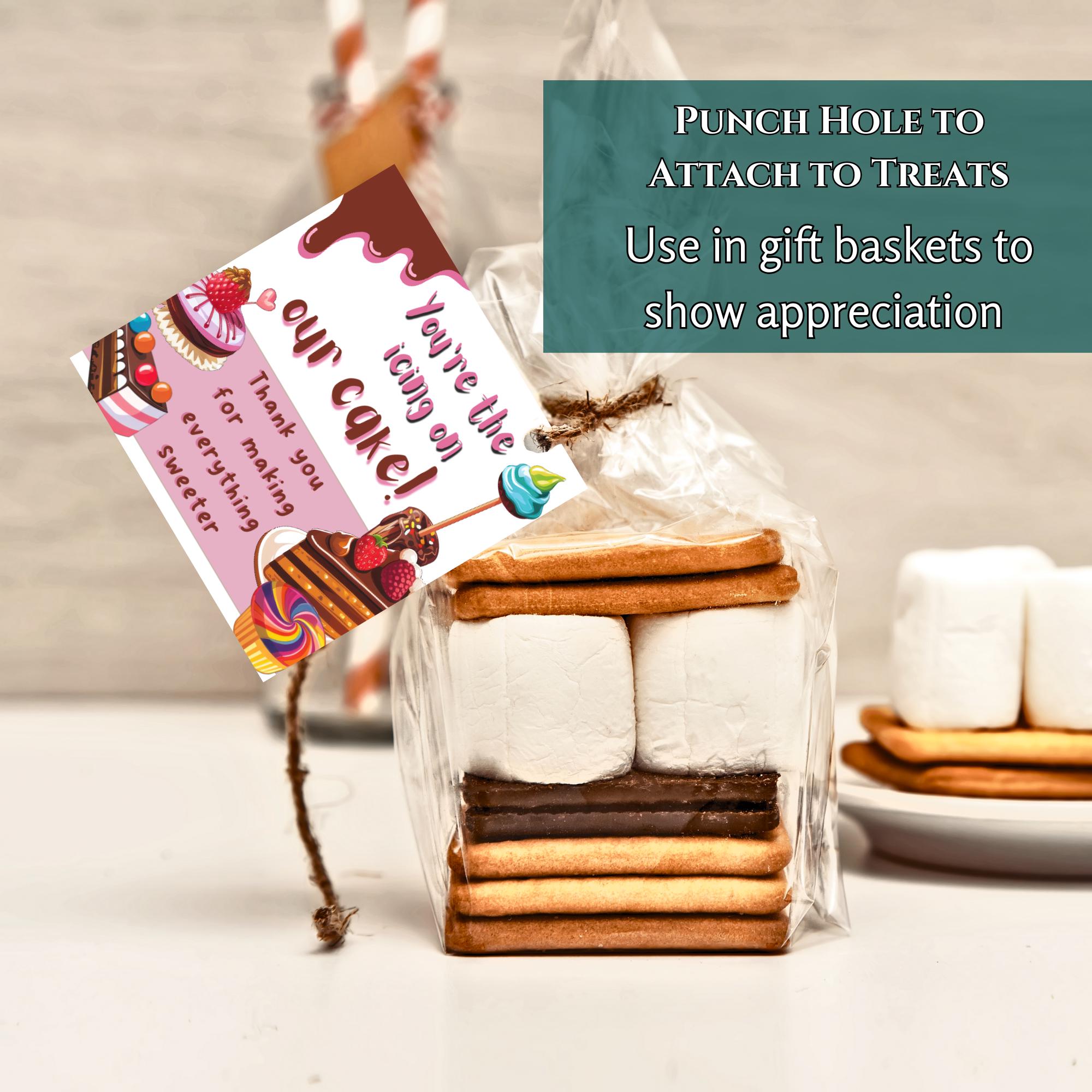 Cake Tag Employee Candy Bar Gift Tag Teacher Appreciation Thank You ...