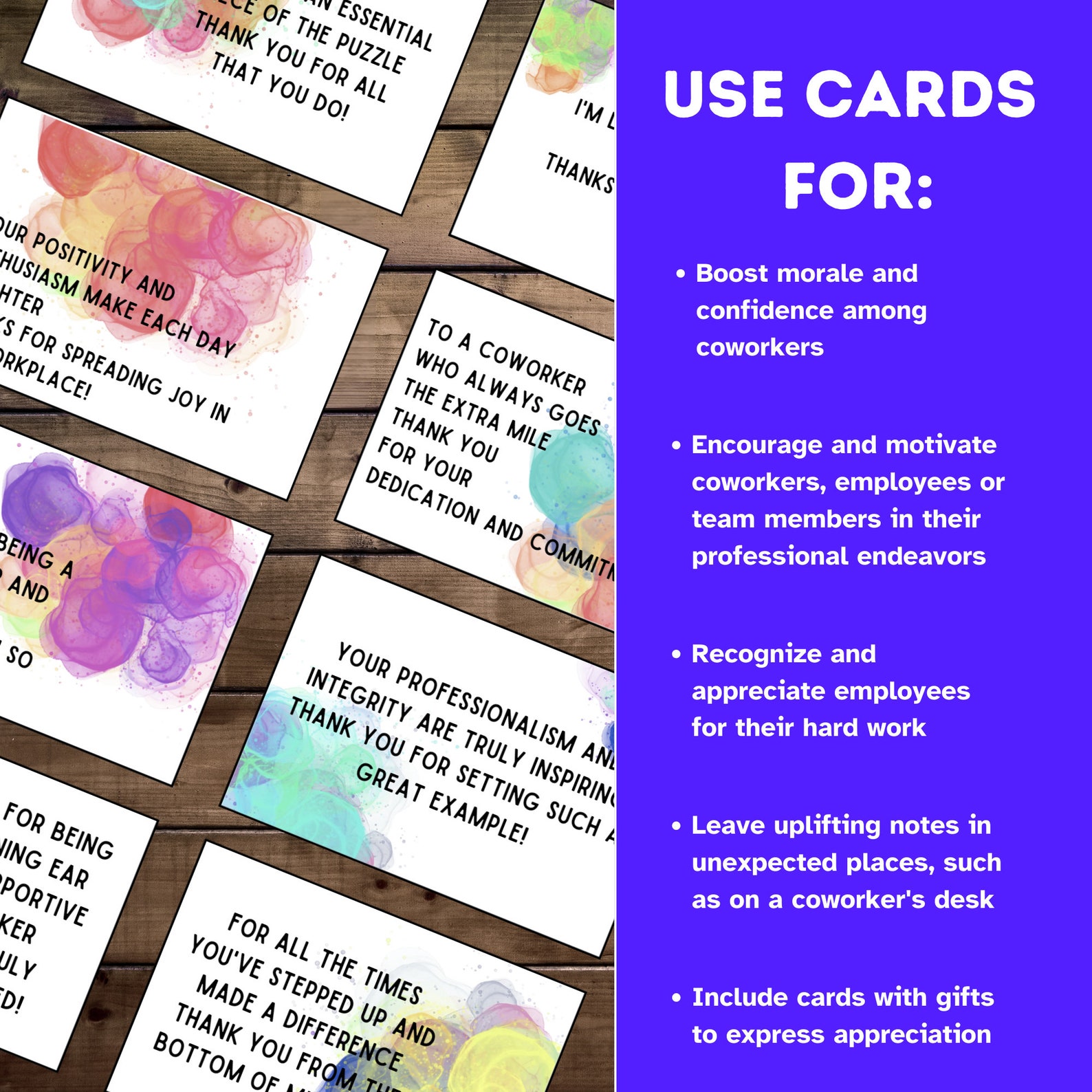 Employee Recognition Cards Team Appreciation Cards Teacher Appreciation ...