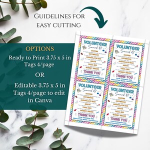 Volunteer Survival Kit Gift Tag Volunteer Appreciation Gift New Job ...