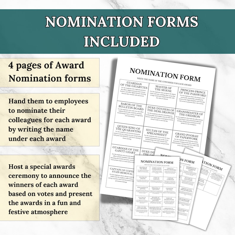 Funny Employee Appreciation Awards: Editable Certificates (digital ...
