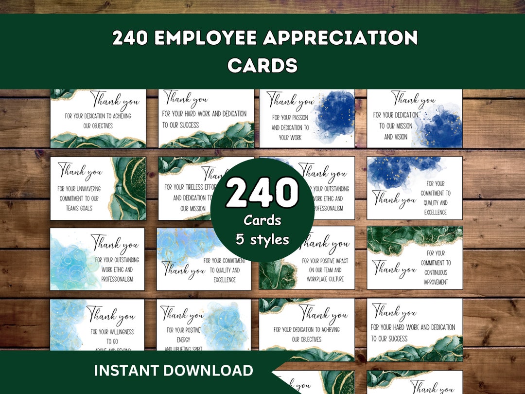 Employee Appreciation Cards Printable Tag Thank You Employee ...