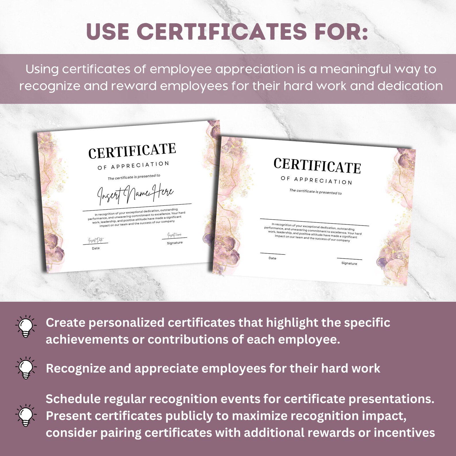 Employee Appreciation Certificate Printable Template Employee ...