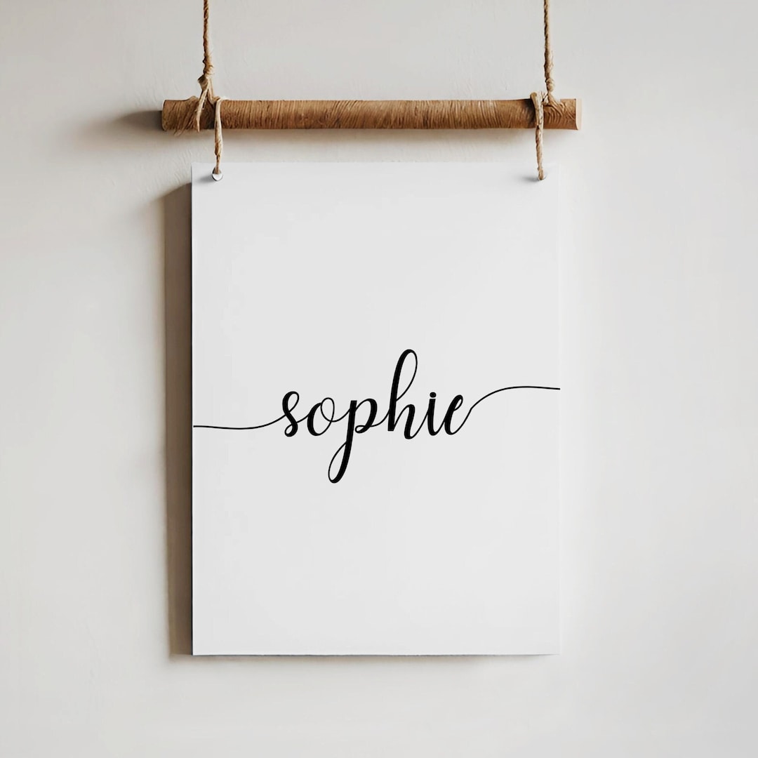 Custom Name Print Personalized Name Print Nursery Name Poster ...