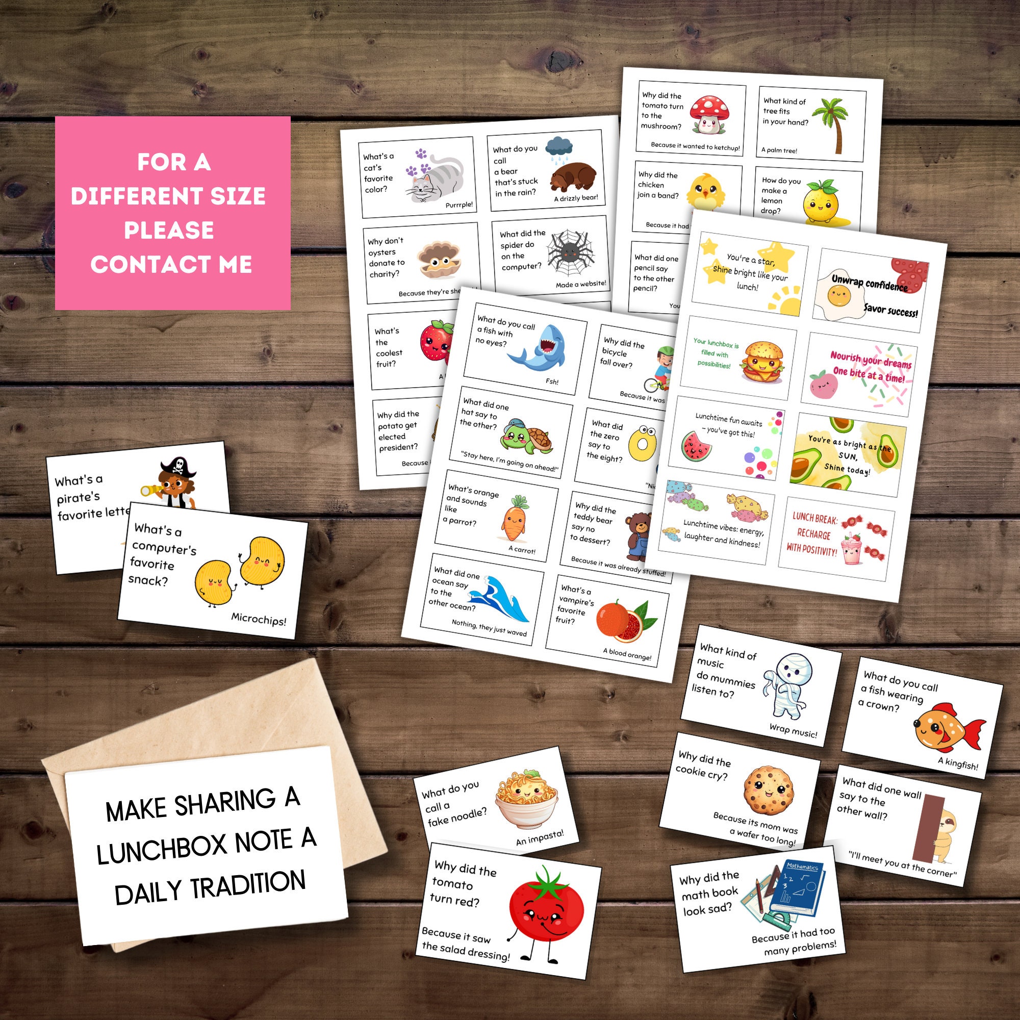 Lunchbox Notes for Kids Printable Bundle Lunch Box Notes of ...