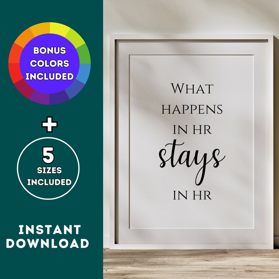 HR Office Decor Funny Hr Quotes Print Hr Posters Office Sign HR Manager ...