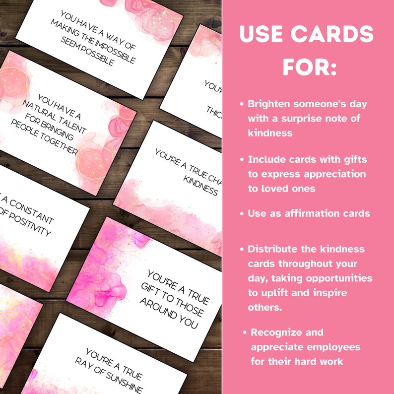 Kindness Cards for Thanksgiving Printable Compliment Cards Team ...