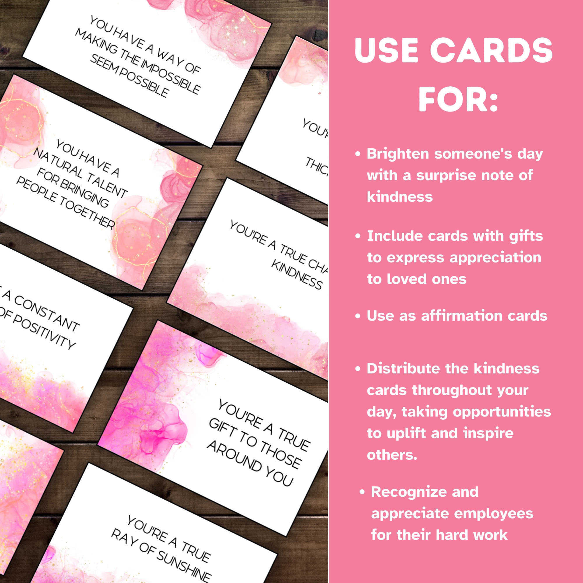 Kindness Cards: Printable Compliment & Encouragement Notes (digital ...