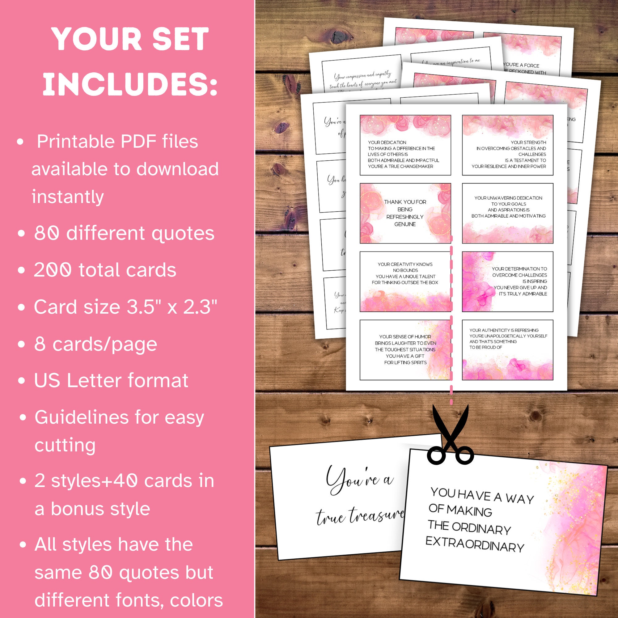 Kindness Cards: Printable Compliment & Encouragement Notes (digital ...