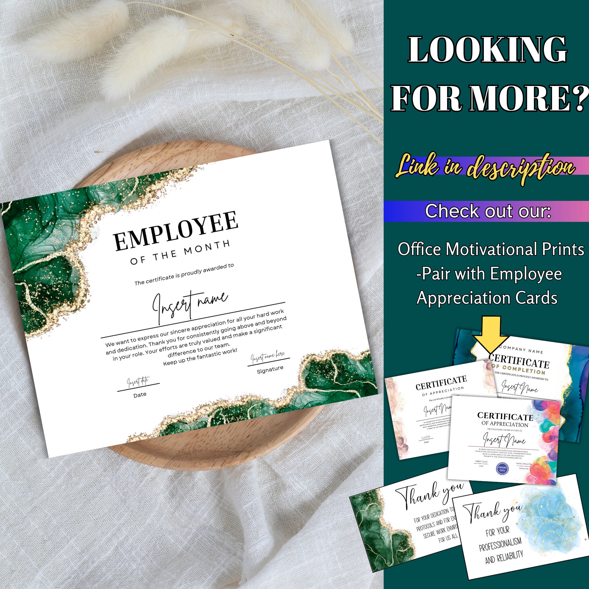 Certificate of Appreciation Awards Employee Recognition Office ...