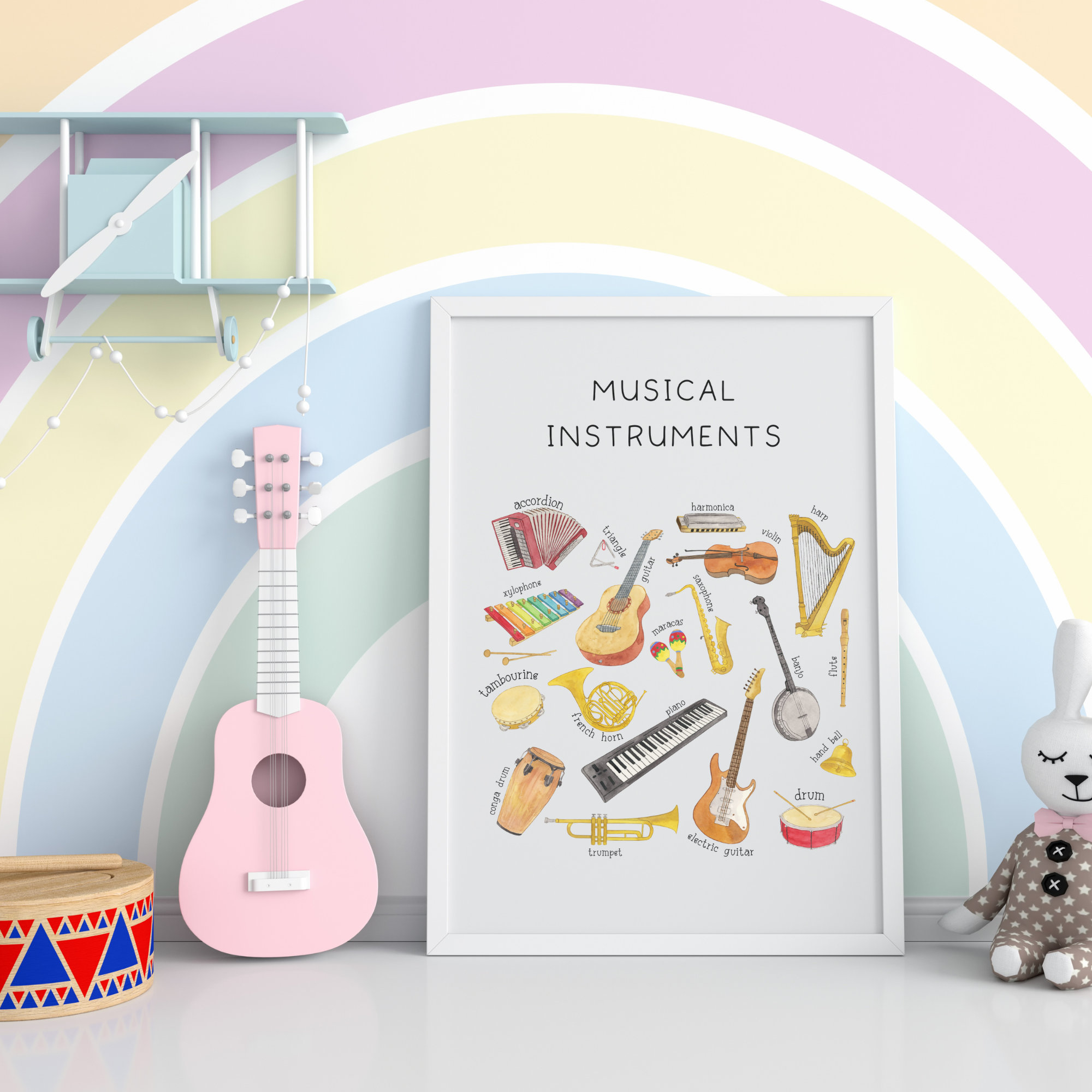 Musical Instruments Poster Homeschool Montessori Educational Printable ...