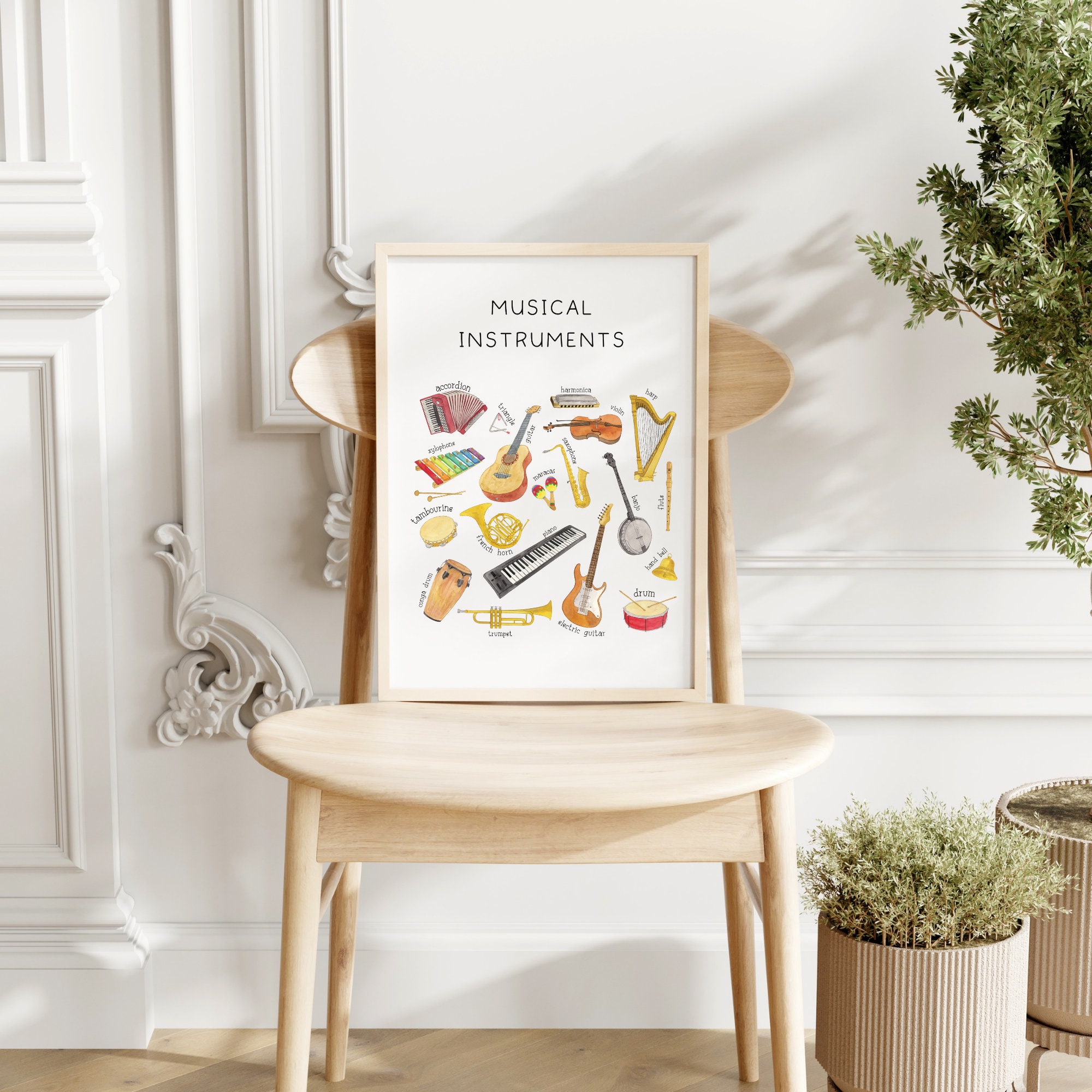 Musical Instruments Poster Homeschool Montessori Educational Printable ...