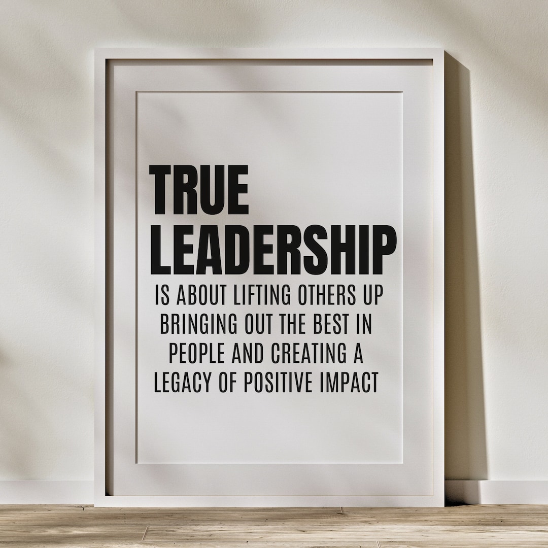 Leadership Quote Office Decor: Mentor Gift, Team Print (digital ...