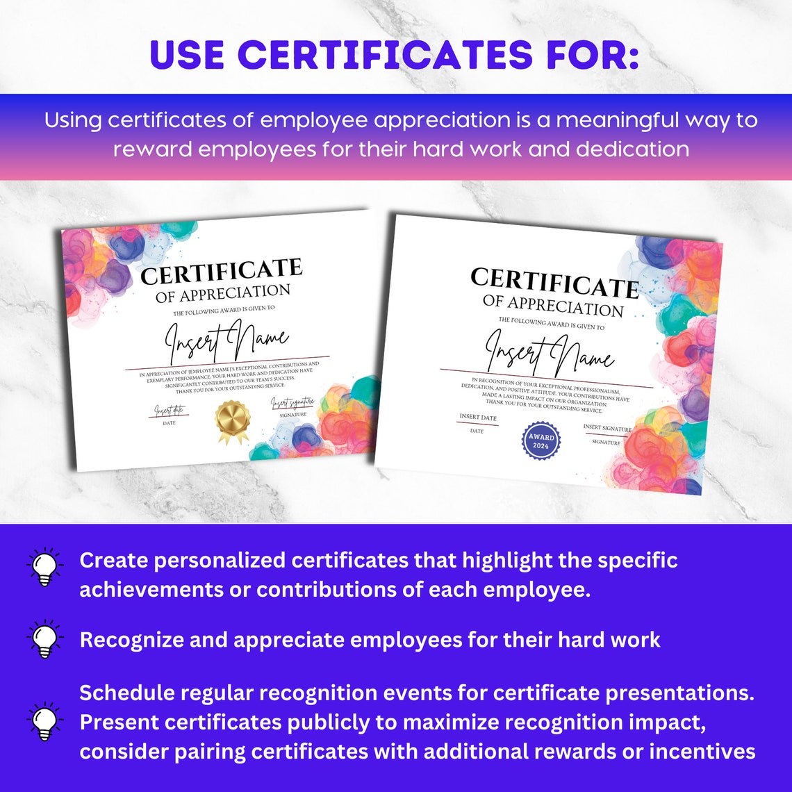 Employee Appreciation Certificate Template of Employee Recognition ...