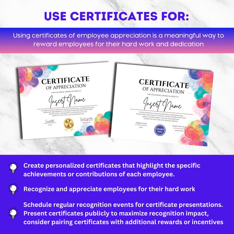 Employee Appreciation Certificate Template of Employee Recognition ...