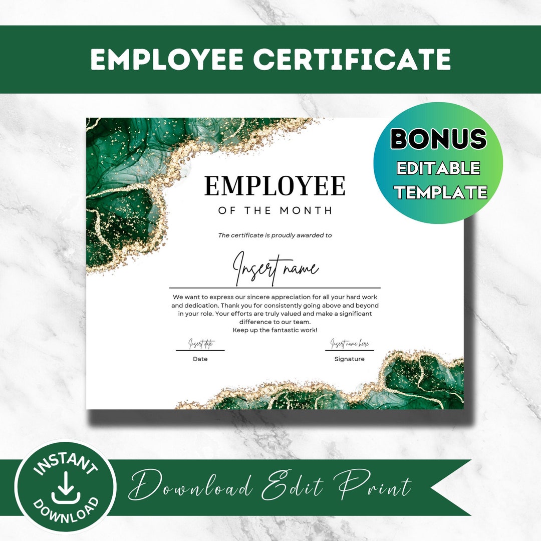 Certificate of Appreciation Awards Employee Recognition Office ...