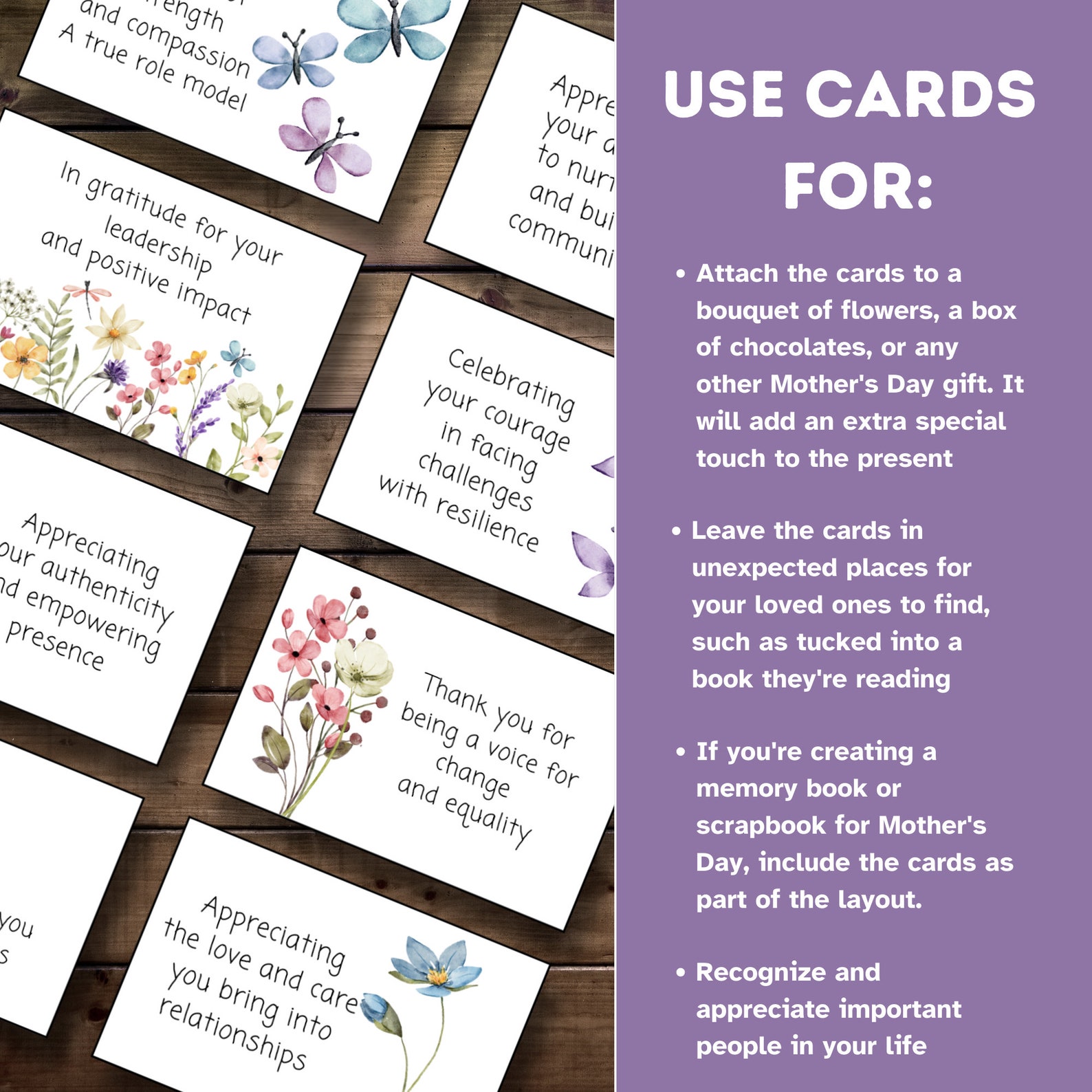 Mothers Day Affirmation Cards for Mom Printable Mother's Day Gift Mom ...