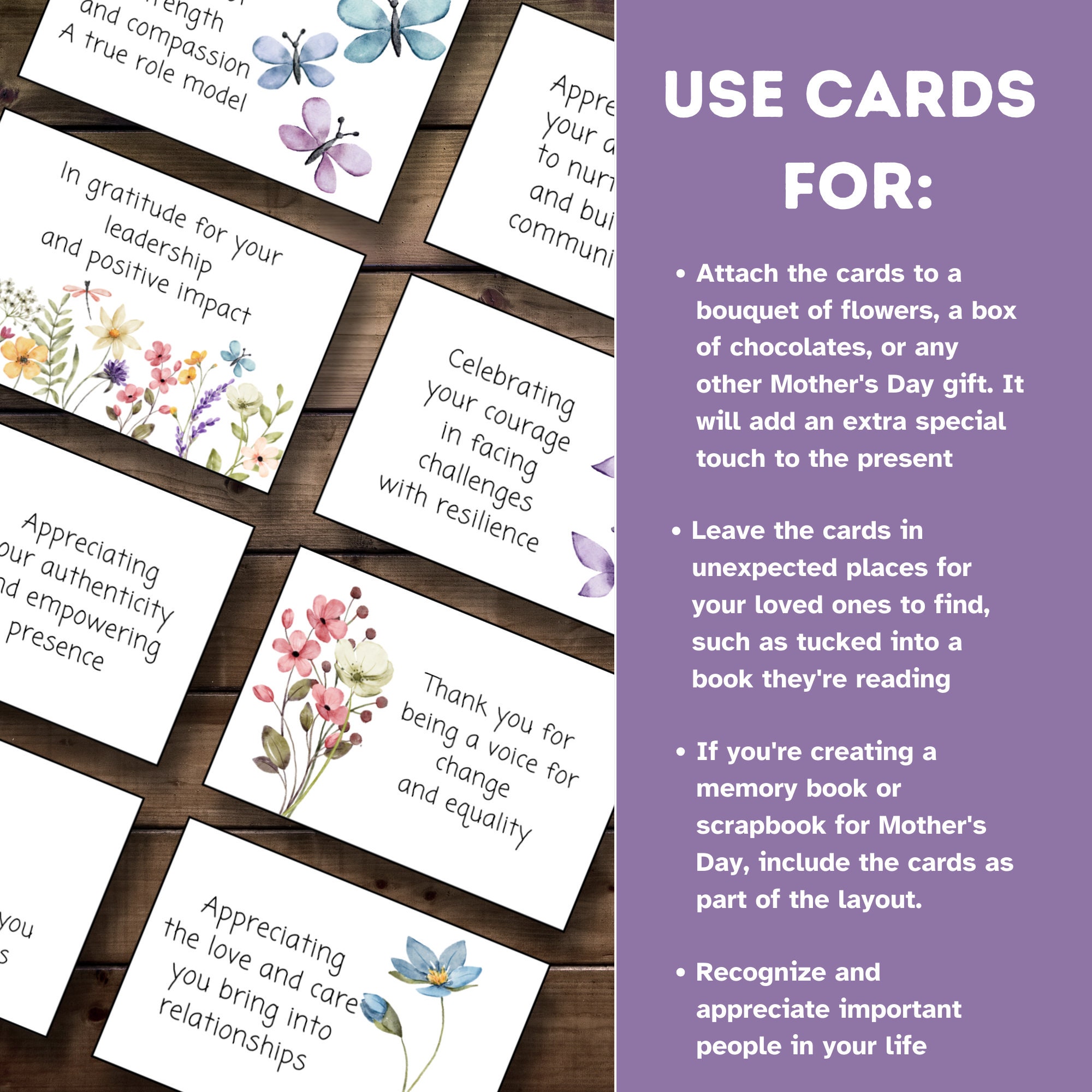 Mothers Day Affirmation Cards for Mom Printable Mother's Day Gift Mom ...