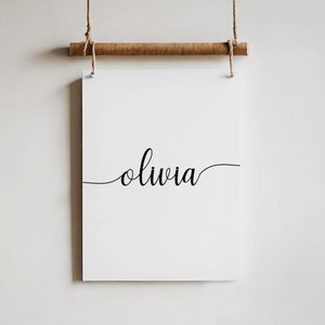 Custom Name Print Personalized Name Print Nursery Name Poster ...