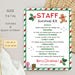 Staff Survival Kit Tag for Christmas Editable in Canva Staff ...