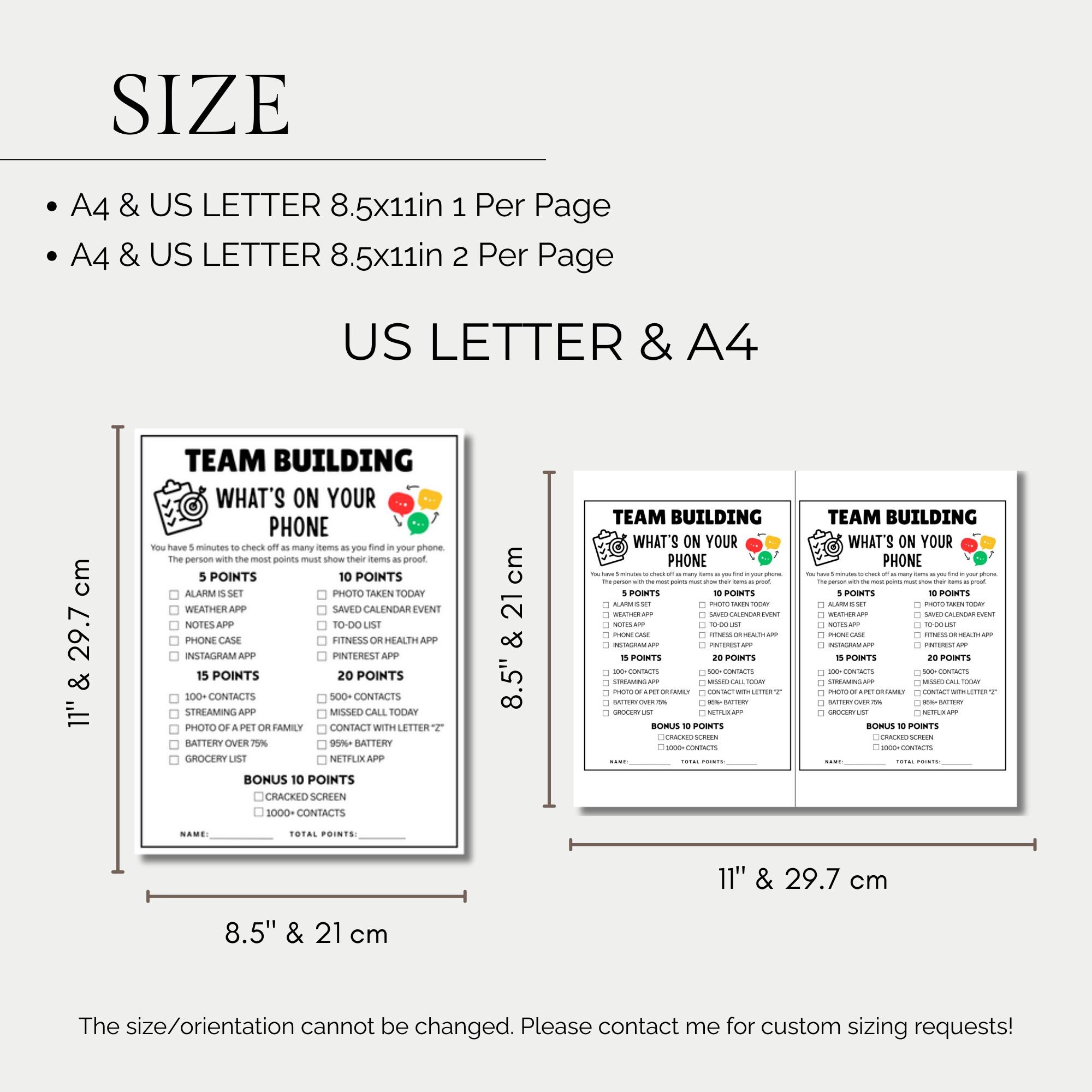 What's on Your Phone Game Printable Office Party Game Work Icebreaker ...