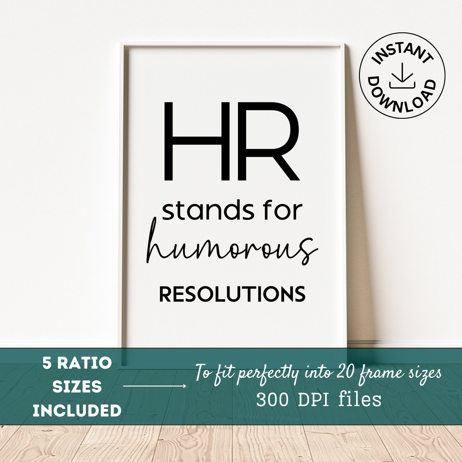 HR Sign Hr Manager Poster Bundle Gift HR Humor Office Decor Funny Human ...