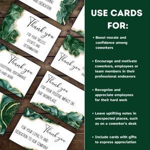 Employee Appreciation Cards: Printable Thank You Notes (digital ...