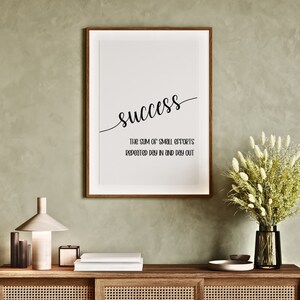 Success Definition Print: Motivational Office Decor (digital Download ...