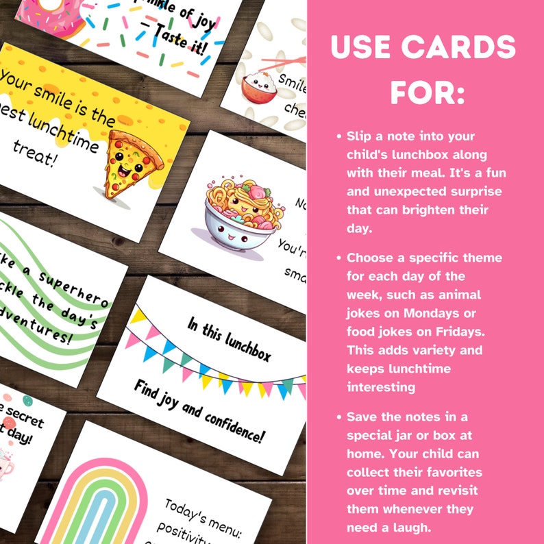 Lunchbox Notes for Kids Printable Bundle Lunch Box Notes of ...