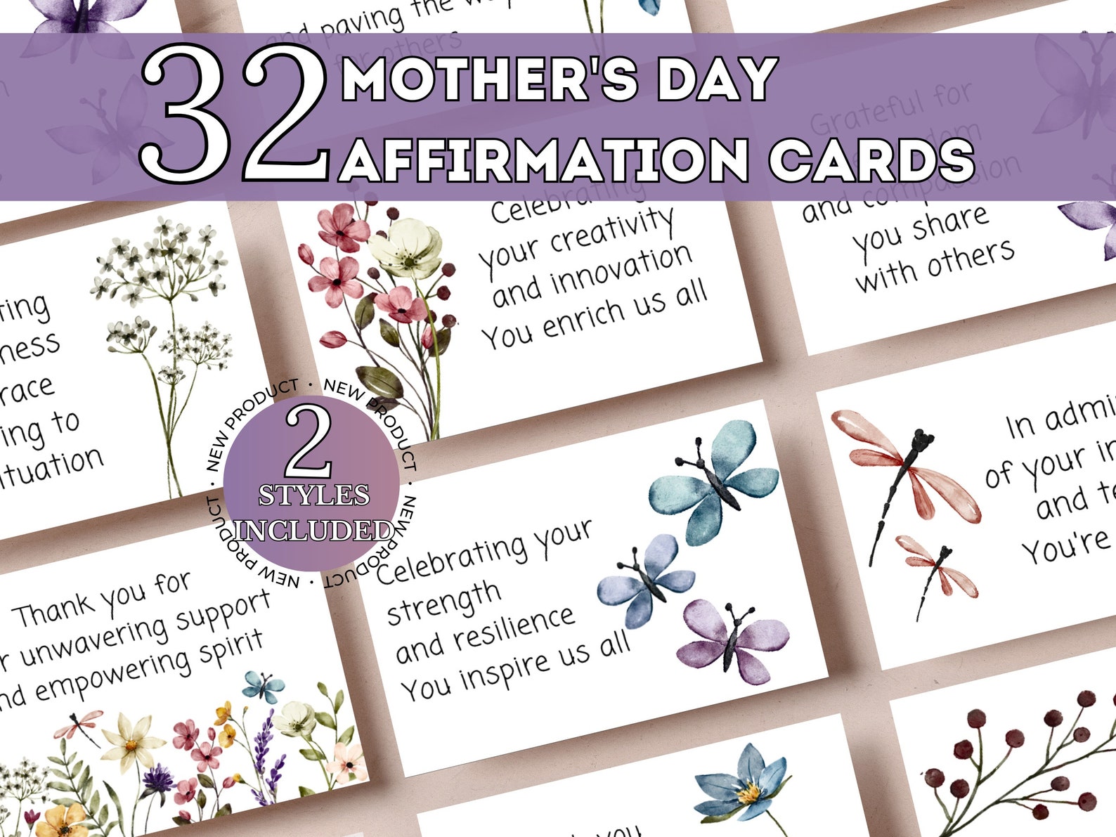 Mothers Day Affirmation Cards for Mom Printable Mother's Day Gift Mom ...