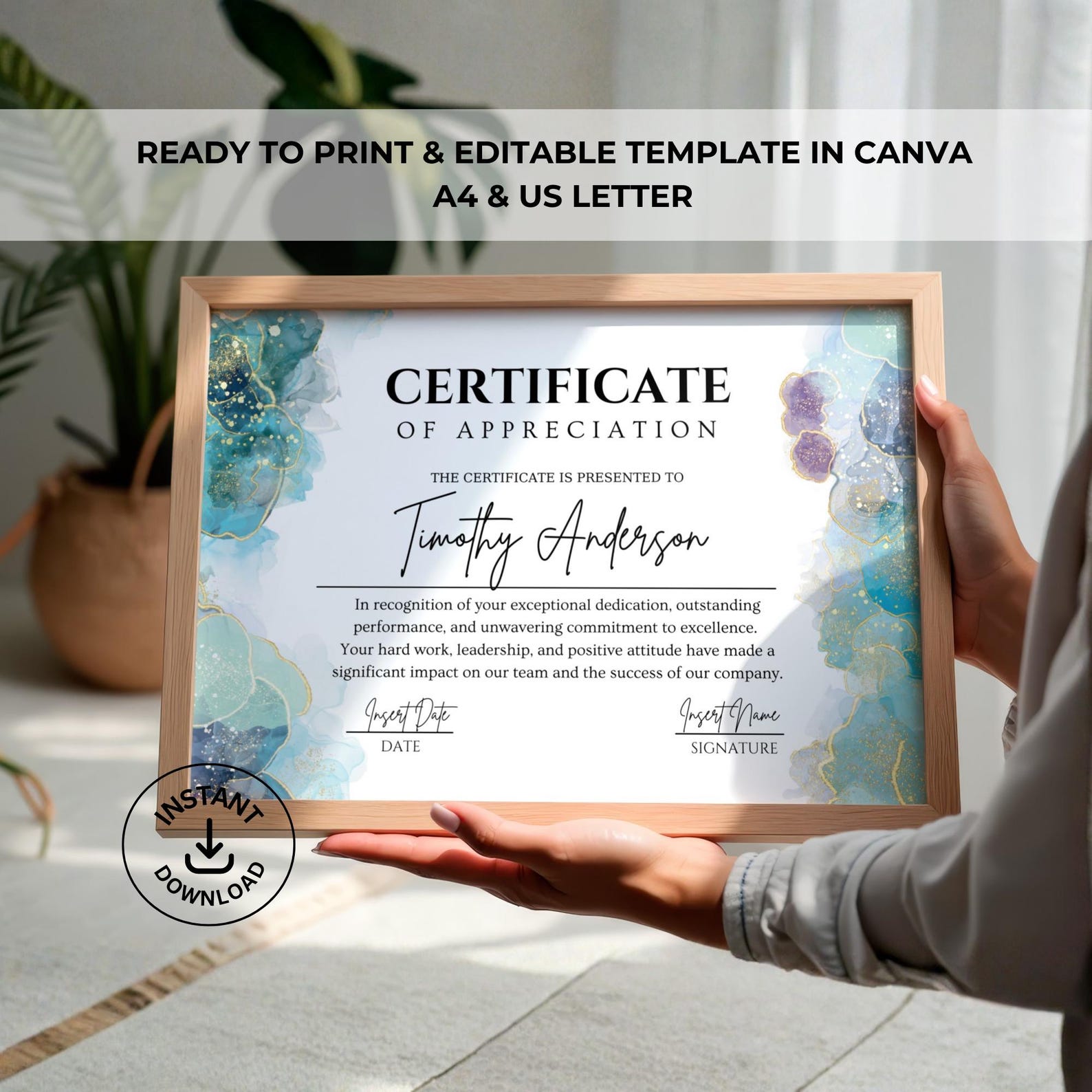 Certificate of Appreciation Awards Employee Recognition Office ...