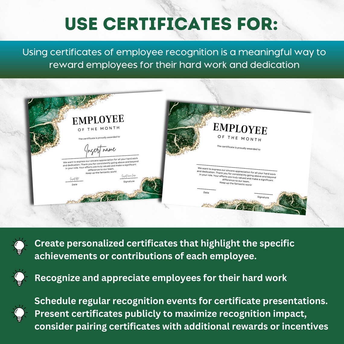 Certificate of Appreciation Awards Employee Recognition Office ...