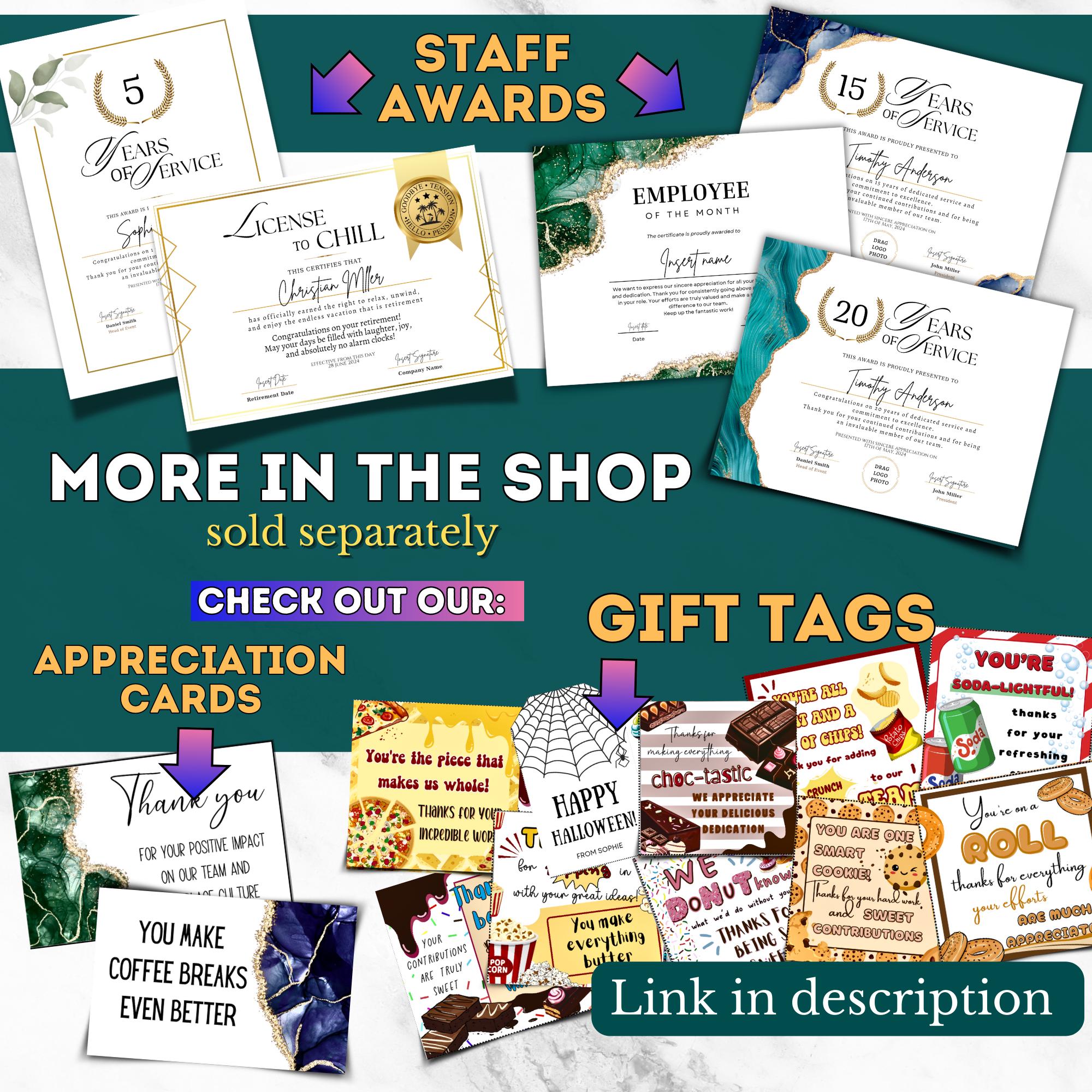 Funny Staff Survival Kit Tag Staff Appreciation Candy Tags Coworker ...
