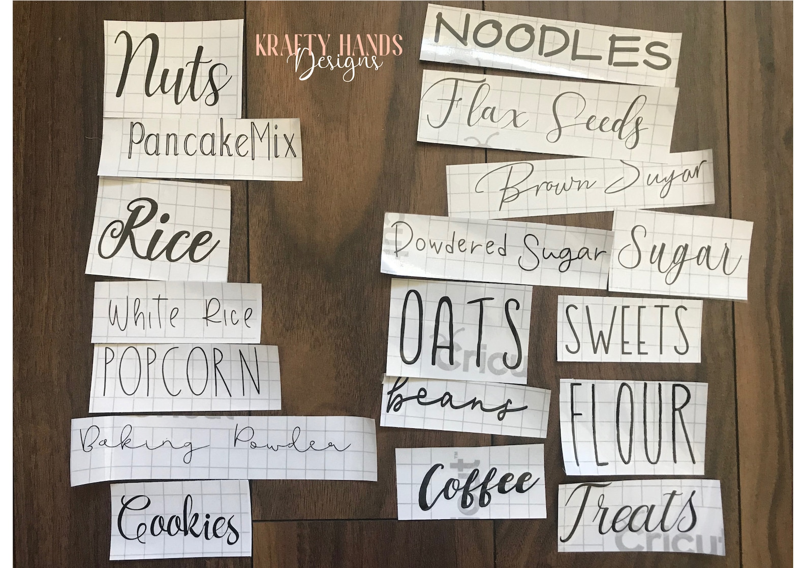 Custom Vinyl Lettering Kitchen Labels Storage Organiser - Etsy