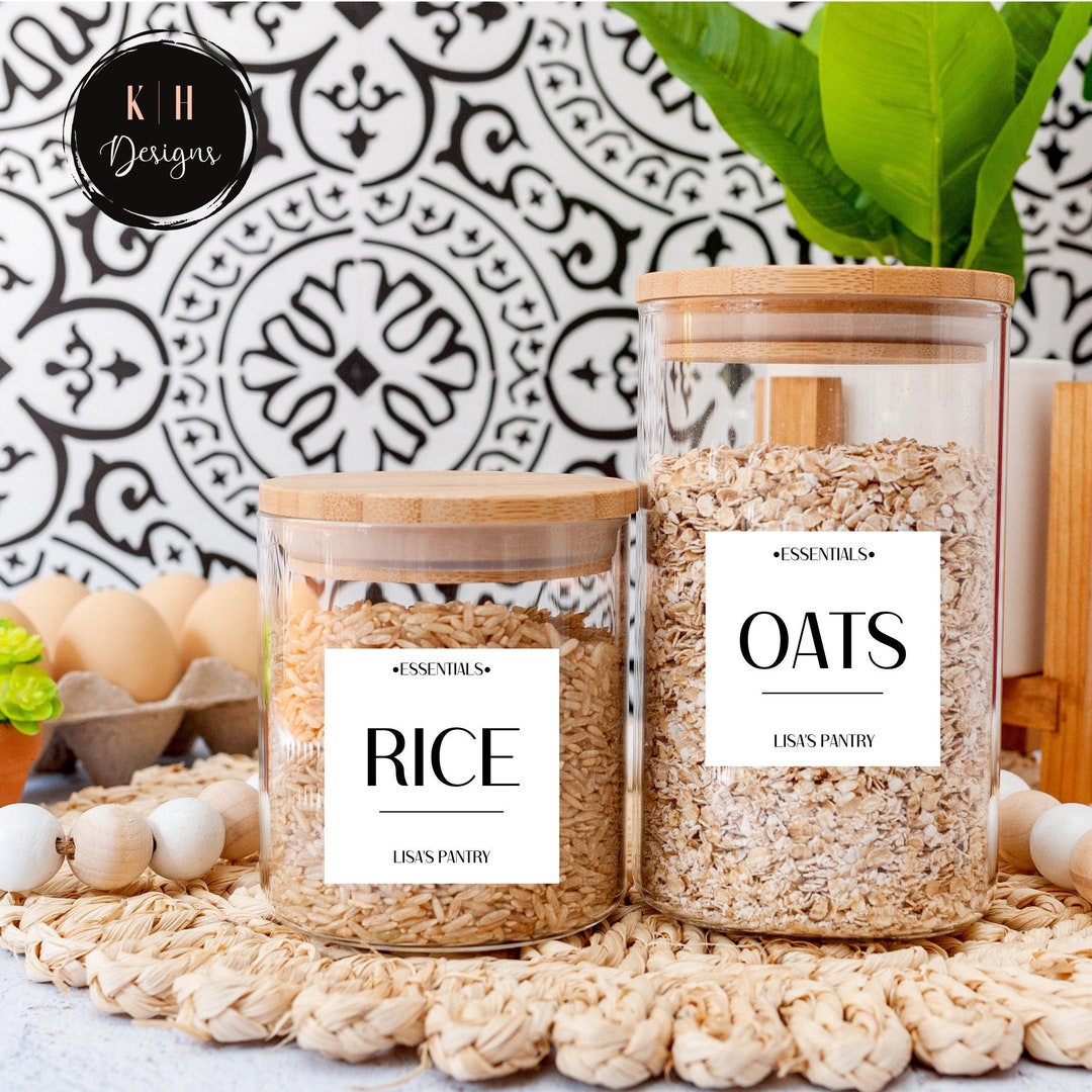 Minimalist Labels | Modern Kitchen Labels | Waterproof Labels | Pantry ...