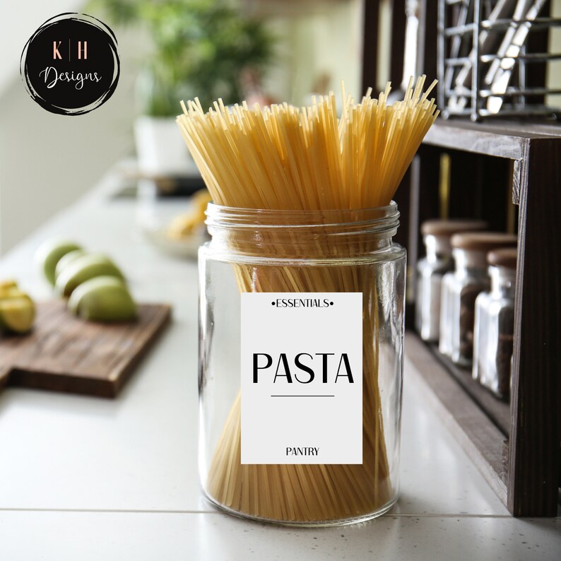 Minimalist Labels Modern Kitchen Labels Waterproof Labels - Etsy