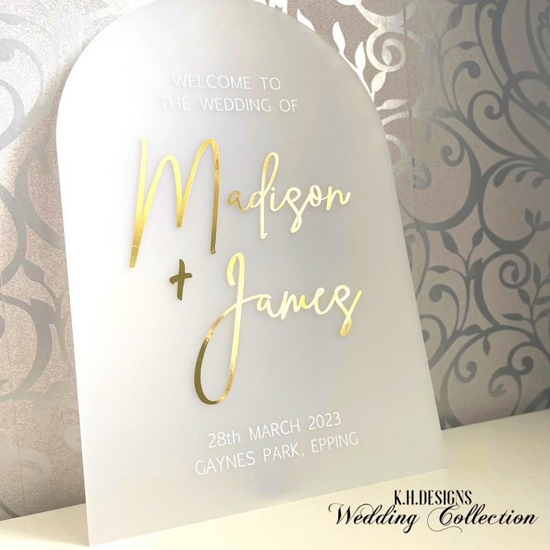 Luxury Acrylic Wedding Welcome Sign Wedding Signage - Etsy