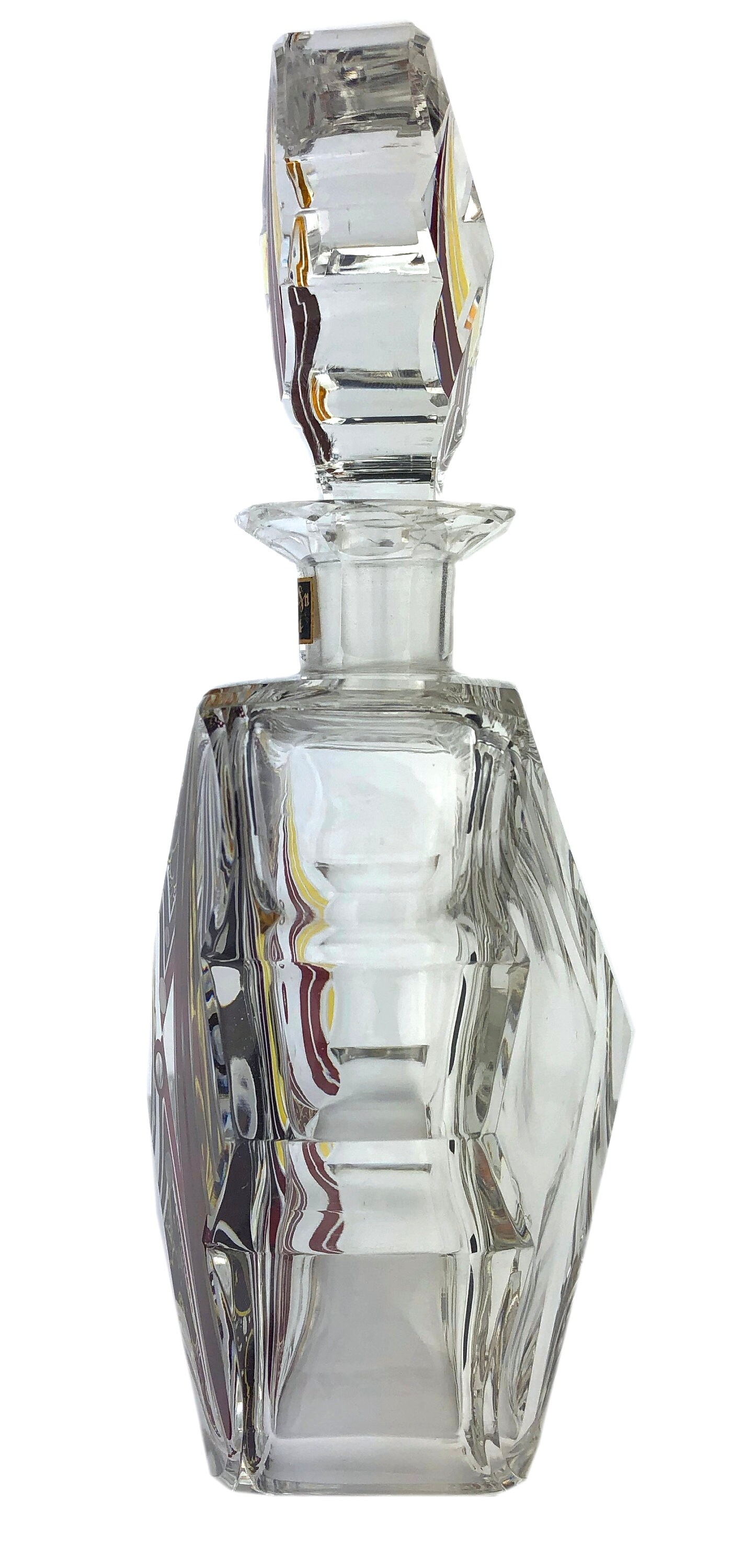 VERY RARE Josef Marian Pohl Haida Liquor Set Labelled Decanter Bohemian ...