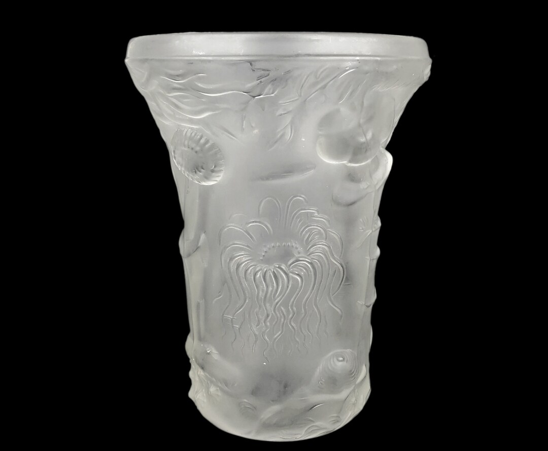 RARE Very Large Flower Vase Aquarium Sealife Marine Life Fish Josef ...