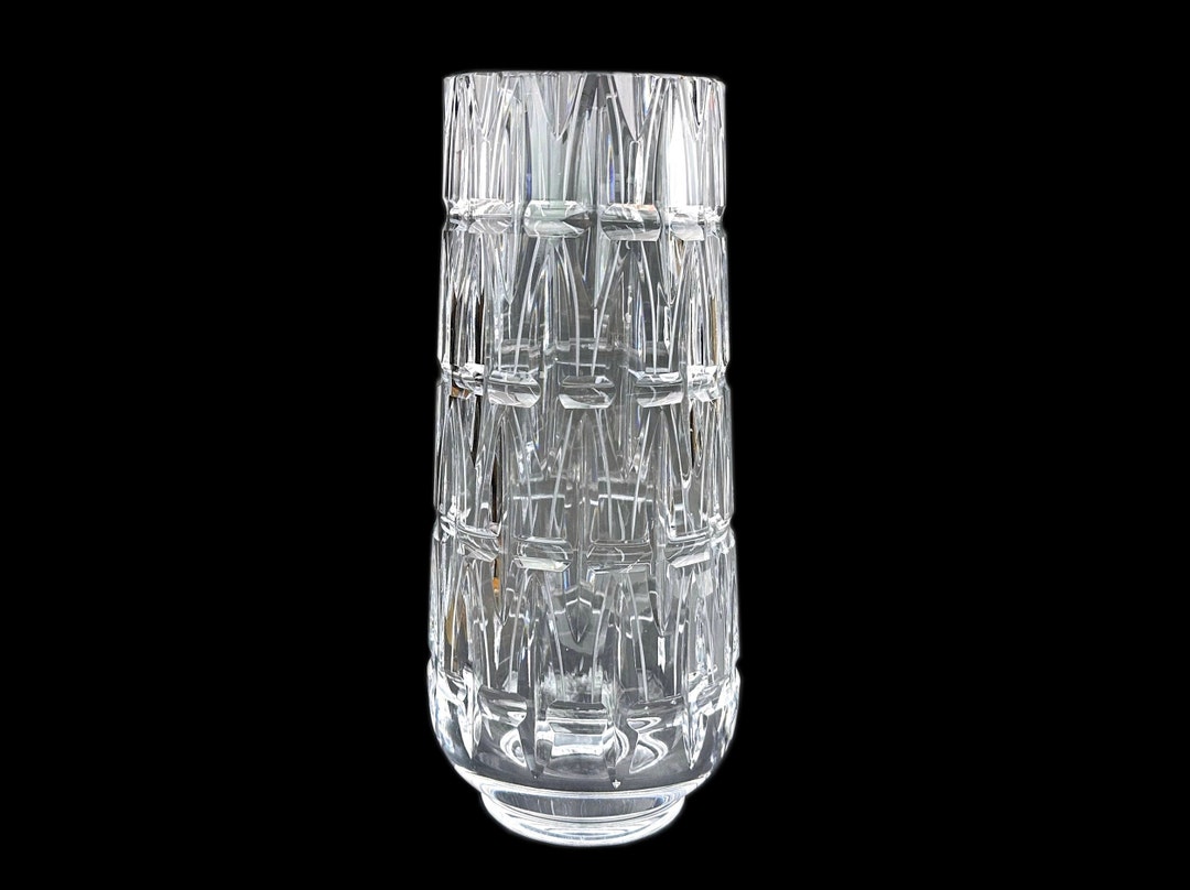 RARE Massive Vase Vladimir Zahour Podebrady Bohemian Skulptural Crystal ...
