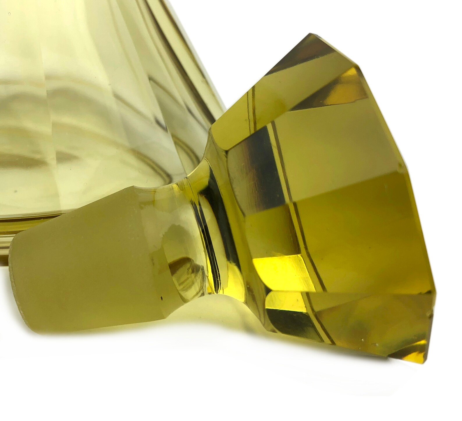 Rare Bohemian Josef Riedel Polaun Polubný Large Yellow Art Deco ...