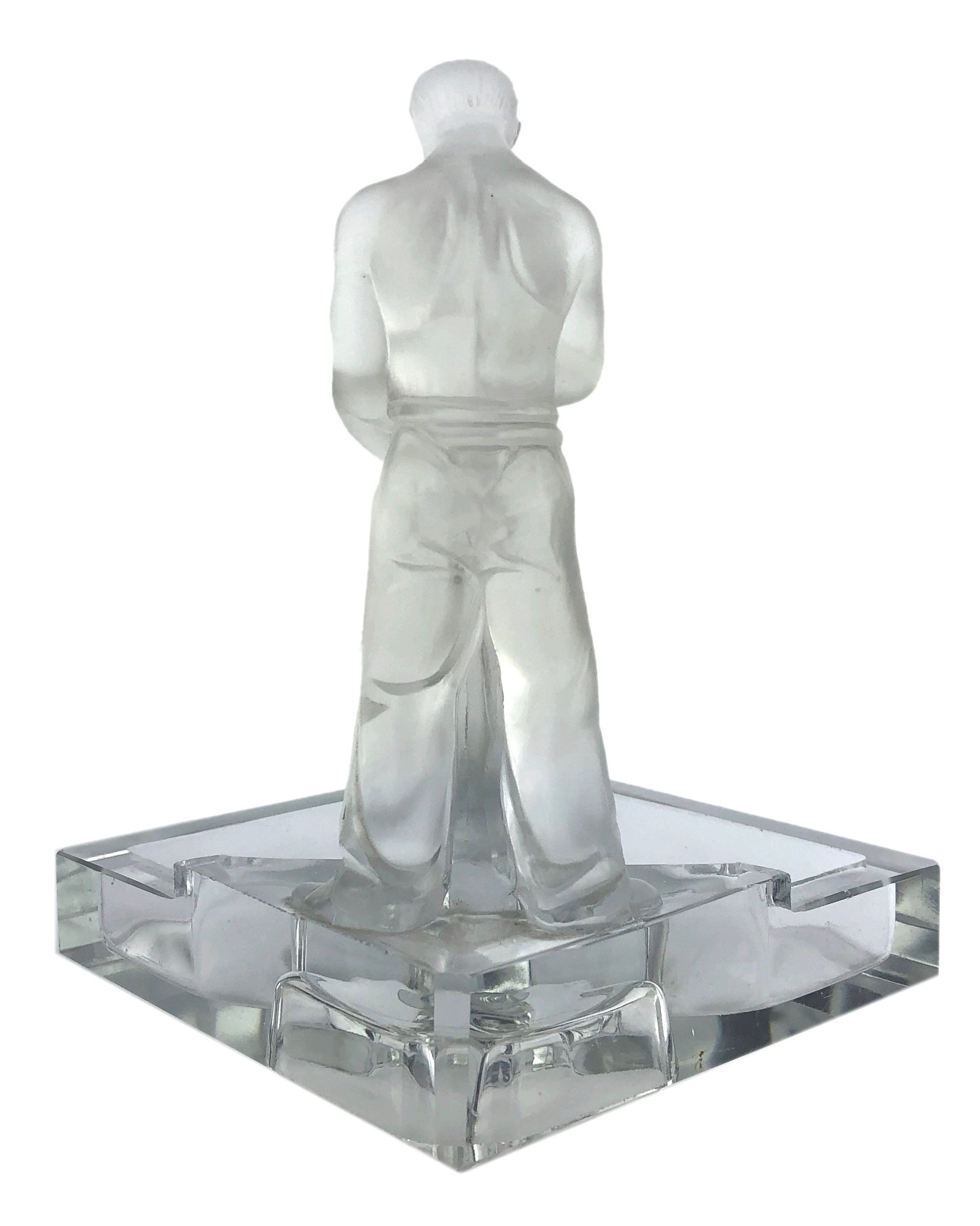 VERY RARE Libochovice Glass Blower Figural Figurine Sculp Ashtray Karel ...