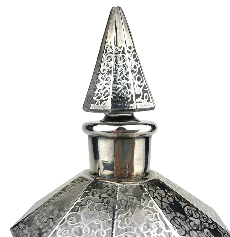RARE Silver Overlay Fine Silver Solid Silver 999 Art Deco Liquor Set ...