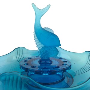 Josef Inwald Turquoise Blue Float Bowl Flower Frog Centrepiece Poisson ...