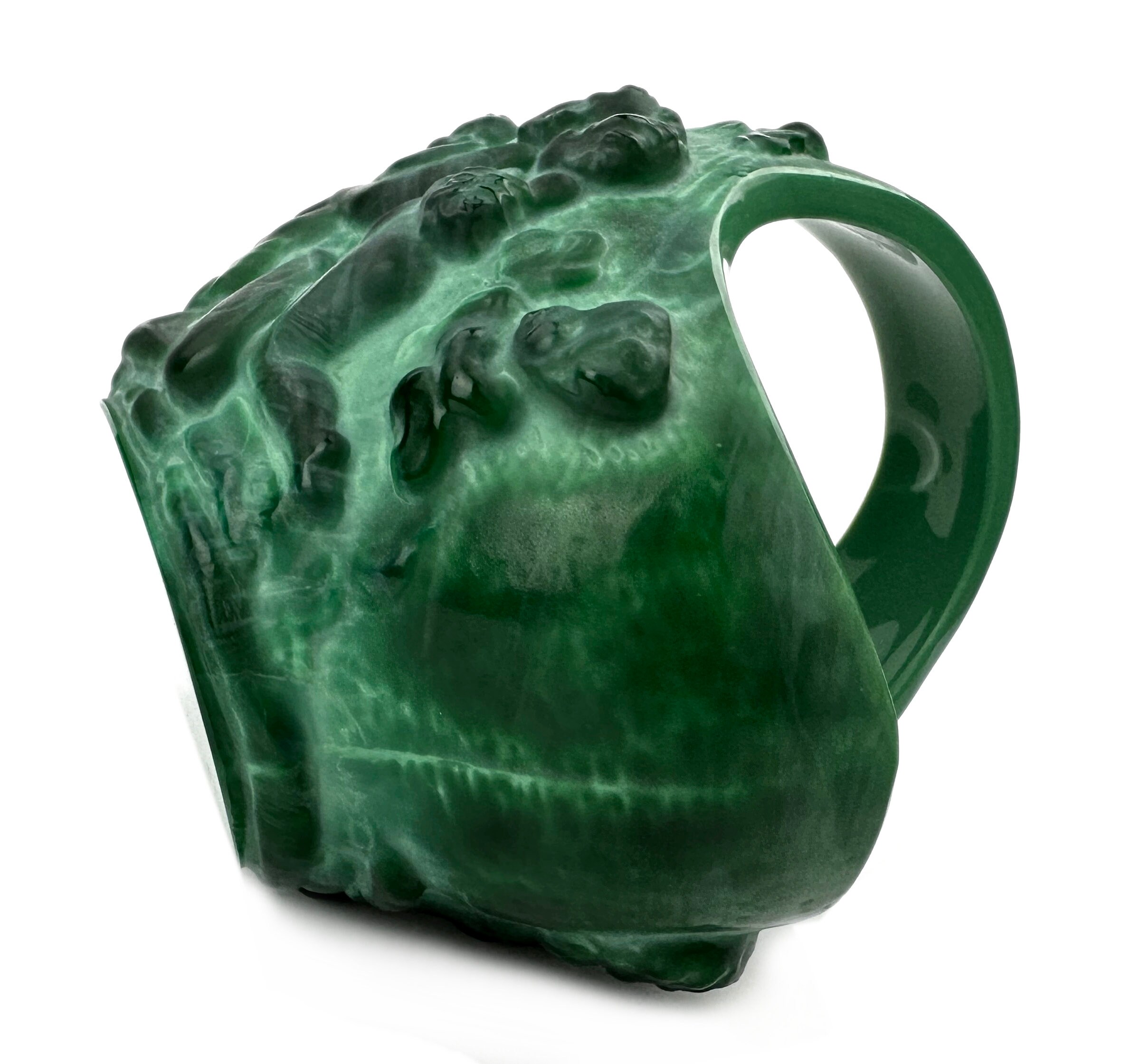 RARE Frantisek Halama Malachite Glass Mother With Childen Basket ...
