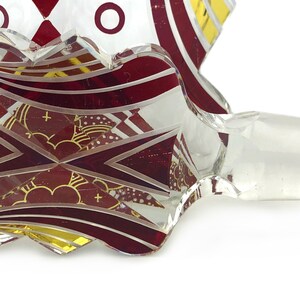 VERY RARE Josef Marian Pohl Haida Liquor Set Labelled Decanter Bohemian ...