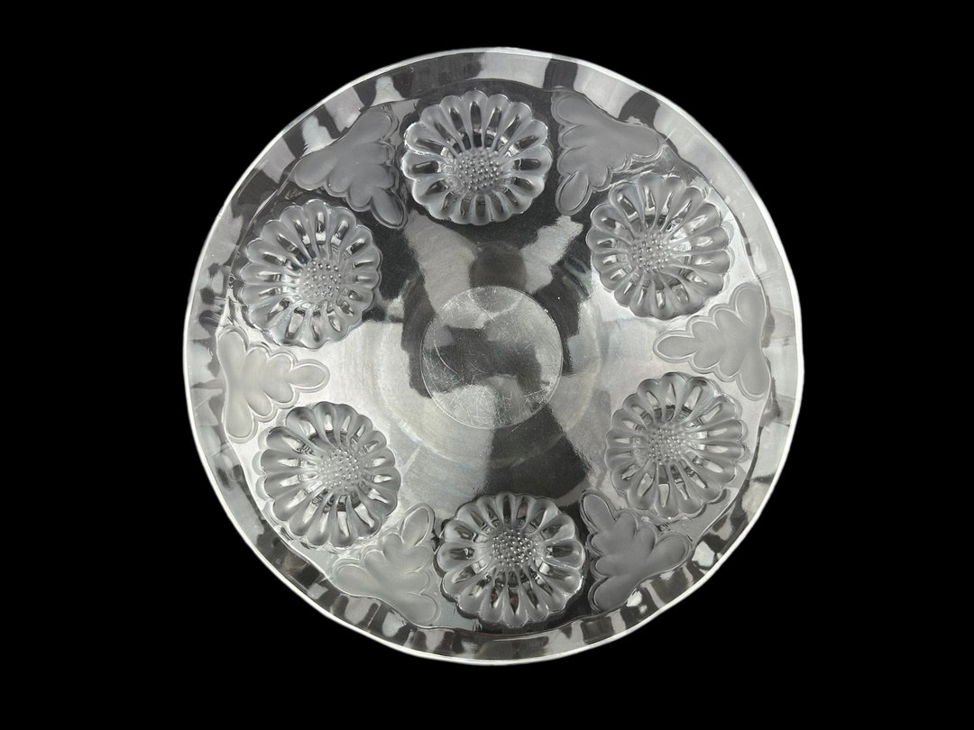 RARE Signed Lalique Bowl Rene Lalique Paquerette Daisy Flower Design ...