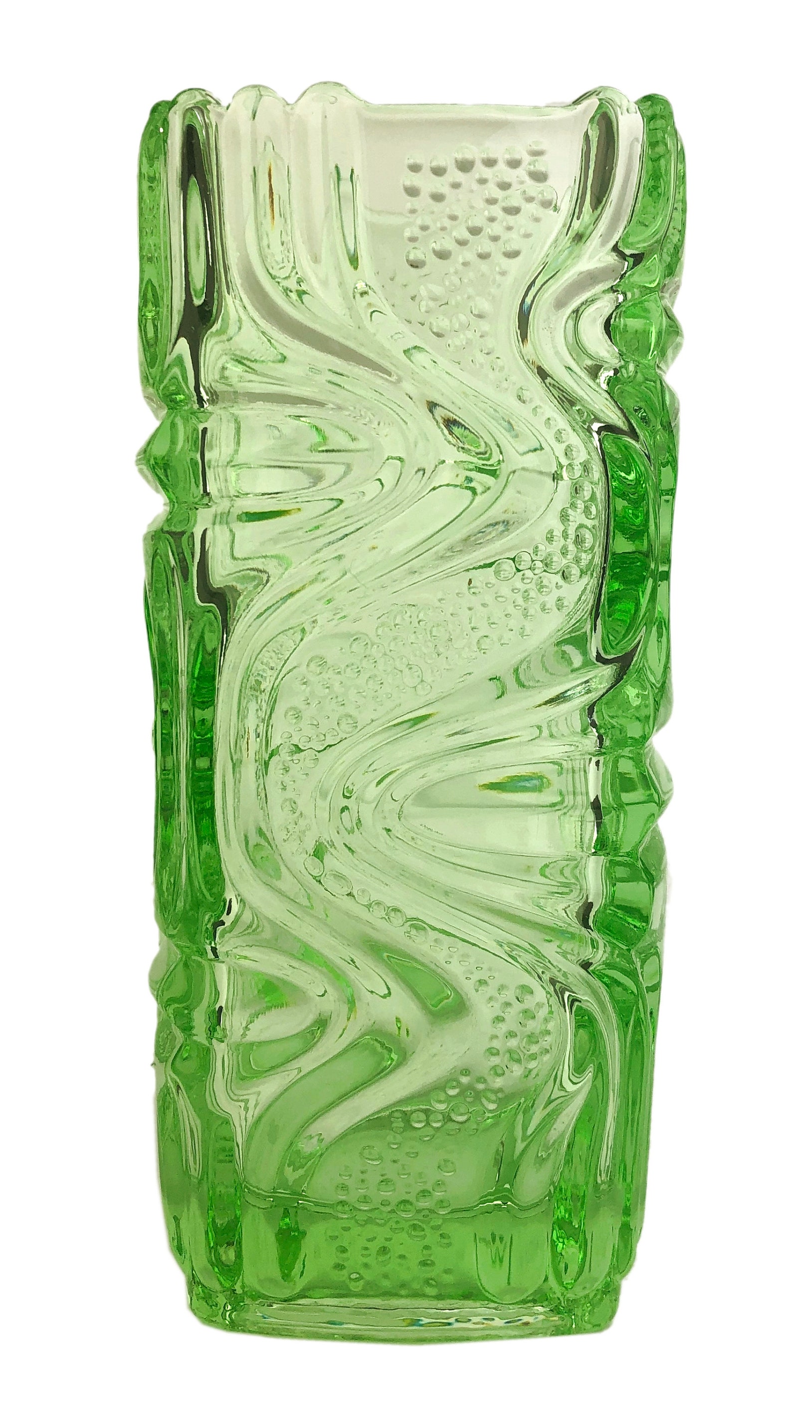 RARE Vase Sklo Union Green Vase by Frantisek Peceny Teplice Hermanova ...