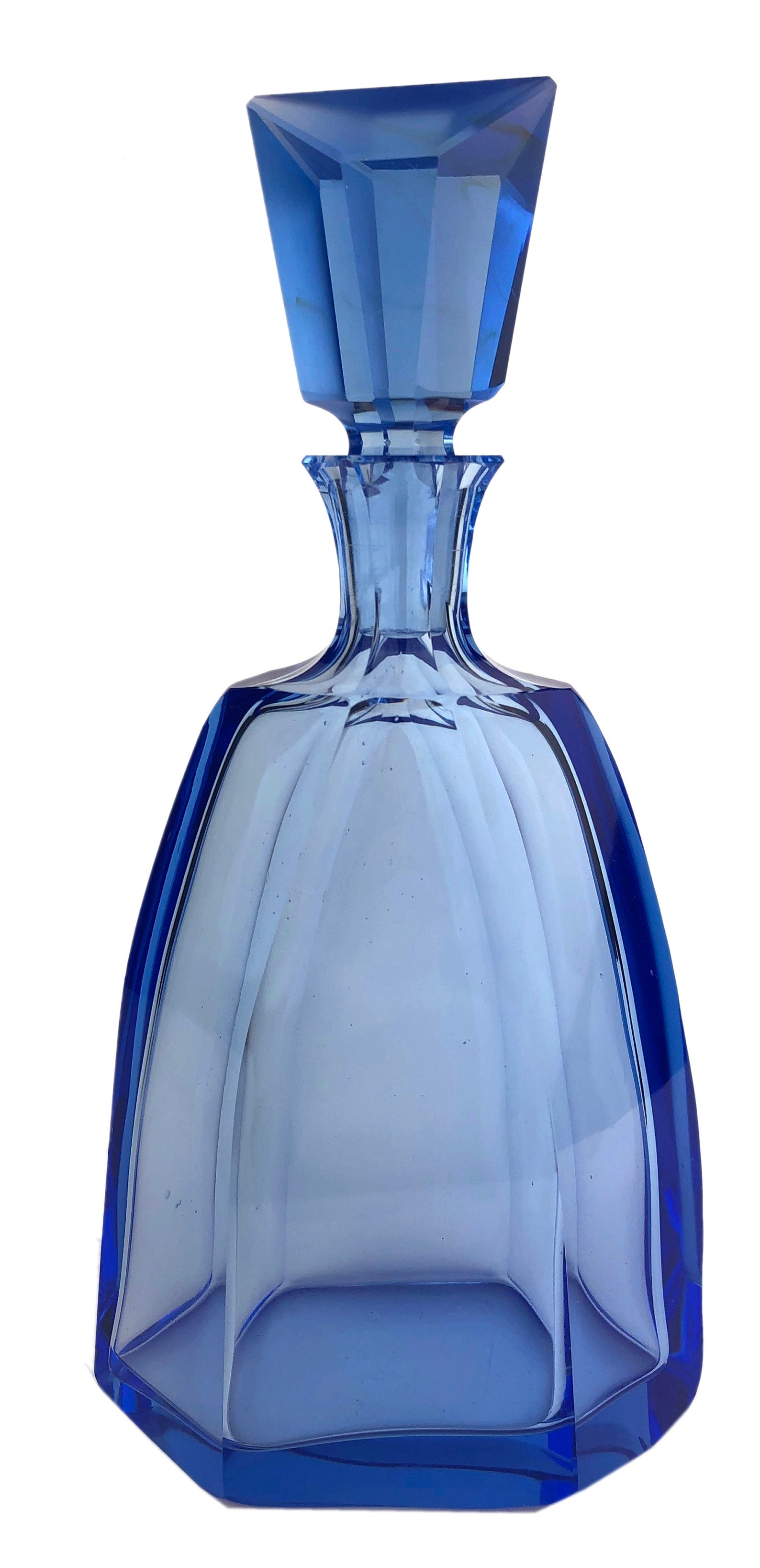 BOHEMIAN Moser Cobalt Blue Decanter Liquour Set Art Deco 1930s | Etsy