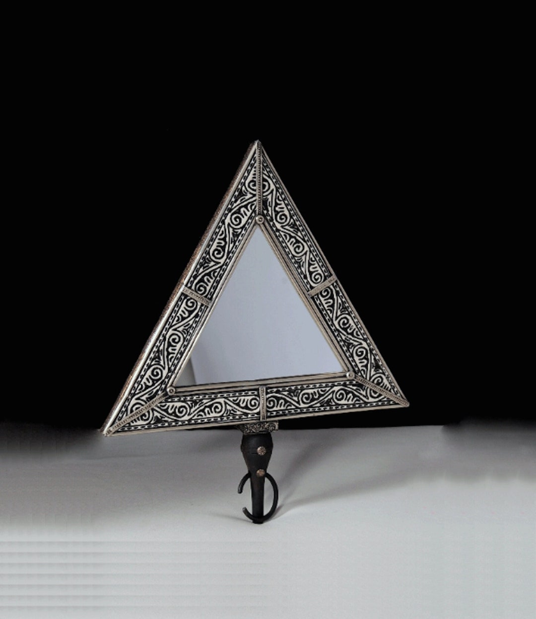 Moroccan Mirror, Silver Mirror, Resin Mirror, Black Wall Mirror, Mosaic ...