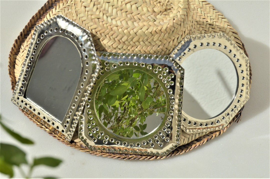 Silver Mirror Set, Set of 3 Small Mirrors | Small Mirror Wall Decor ...